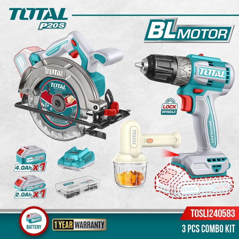 TOTAL Combo Kit w/ Circular Saw (165mm) + Brushless Cordless - TikTok ...