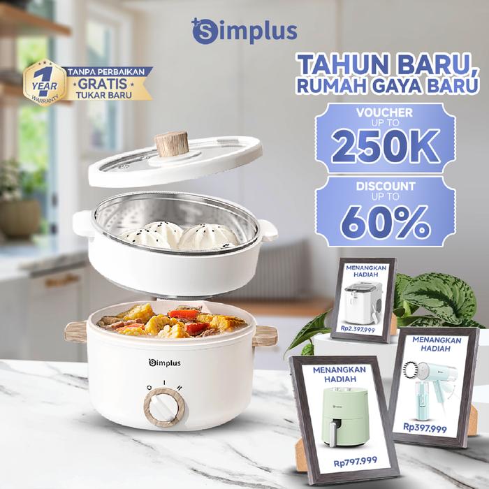 Promo 【Tokopedia Exclusive】【BISA COD】Simplus Panci Elektrik Panci ...