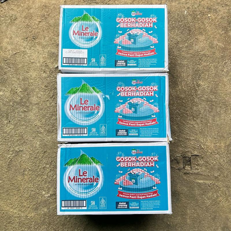 Air Mineral Water Le Mineral 600 ml 3 Dus 72 Pcs / Botol - Shop | Tokopedia