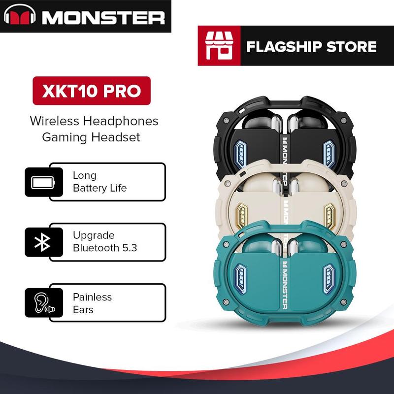 Monster XKT10 PRO TWS Bluetooth Earphones Stereo Surround Large ...
