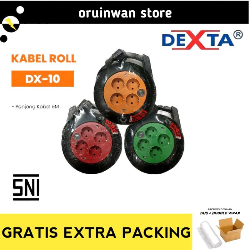 Dexta Kabel Rol 4 Lubang DX10 Model Lampu & Switch Sambungan Kabel ...