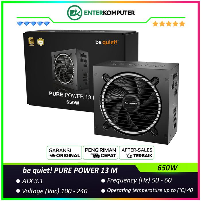 Promo be quiet! PURE POWER 13 M 650W - Fully Modular - ATX 3.1 PCIe 5.1 ...