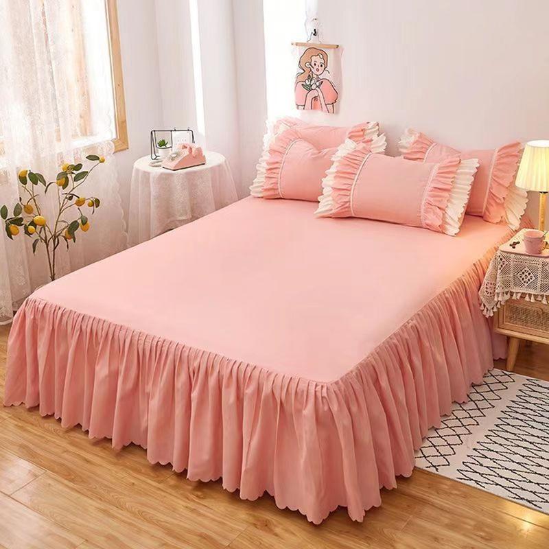 Korean version bed skirt single piece princess style bed cover - TikTok ...
