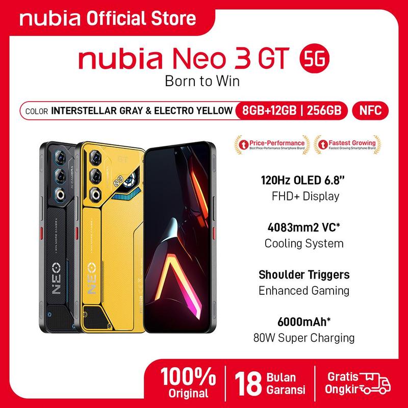 [LIVE EXCLUSIVE] Handphone Gaming nubia Neo 3 GT 5G RAM 20 G - Shop ...