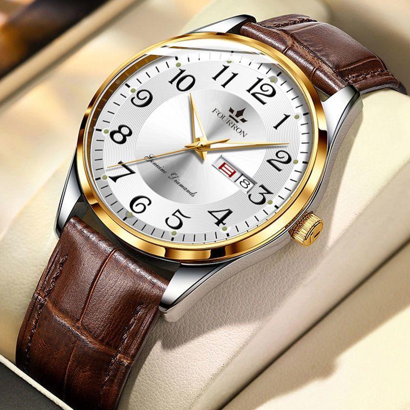 Jam Tangan Kuarza Mewah, Swiss Tulen, Pergerakan Automatik, Kulit ...