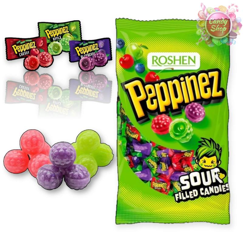 1KG GULA GULA MASAM MANIS ROSHEN PEPPINEZ SOUR CANDIES [189 pieces ...