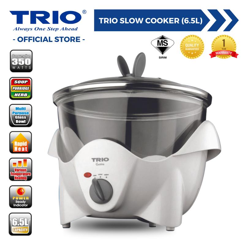 Trio Slow Cooker For Soup And Porridge (6.5L) - TikTok Shop Malaysia