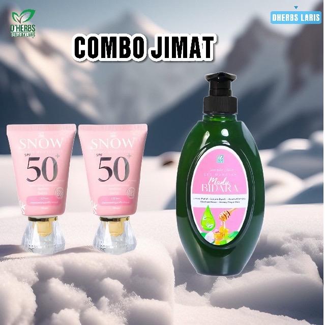 Dherbs Combo Jimat 2 Sunscreen Snow Tinted & 1 Gel Mandian Madu ...