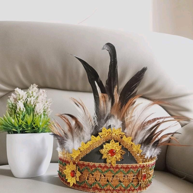 Mahkota Bulu Adat Dayak Asesoris Kepala Cocok untuk semua acara - Shop ...