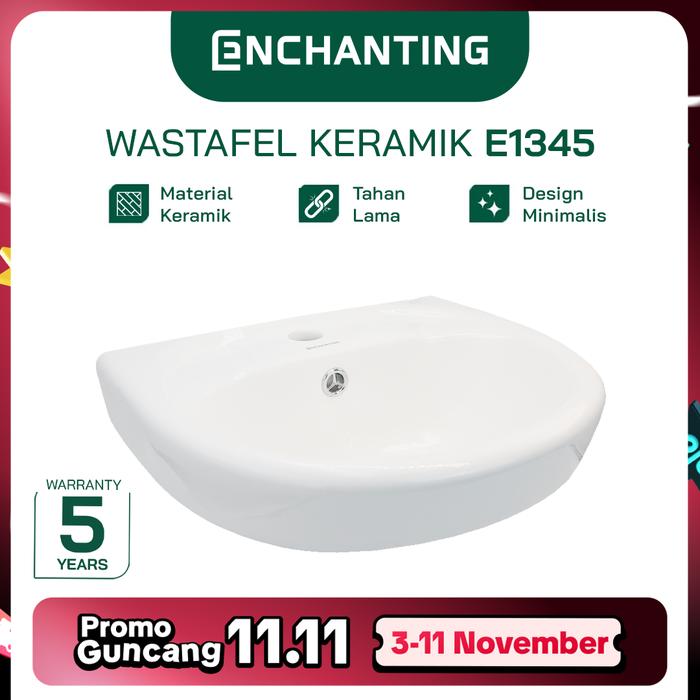 Promo Wastafel Keramik Cuci Tangan Europe Enchanting E1345 - Warna ...