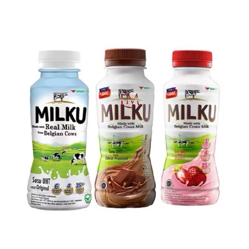 susu uht botol milku 200 mil rasa coklat strawberry dan original ...