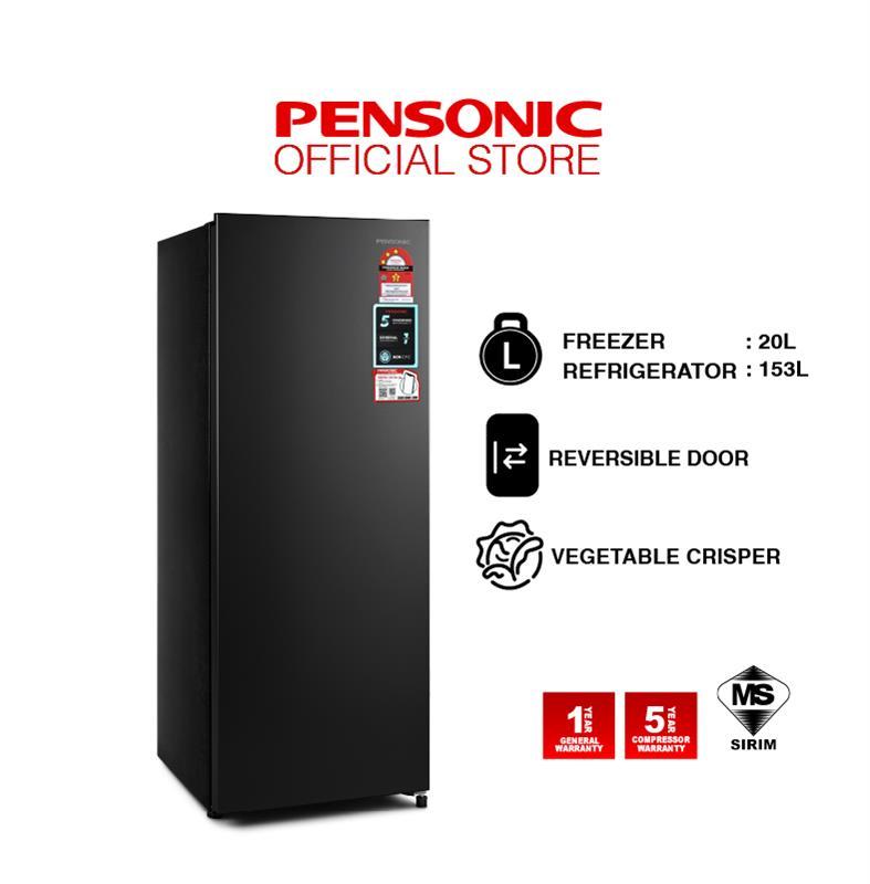 Pensonic 1 Door Refrigerator Black color 180L | PensonicPetisejuk 1 ...
