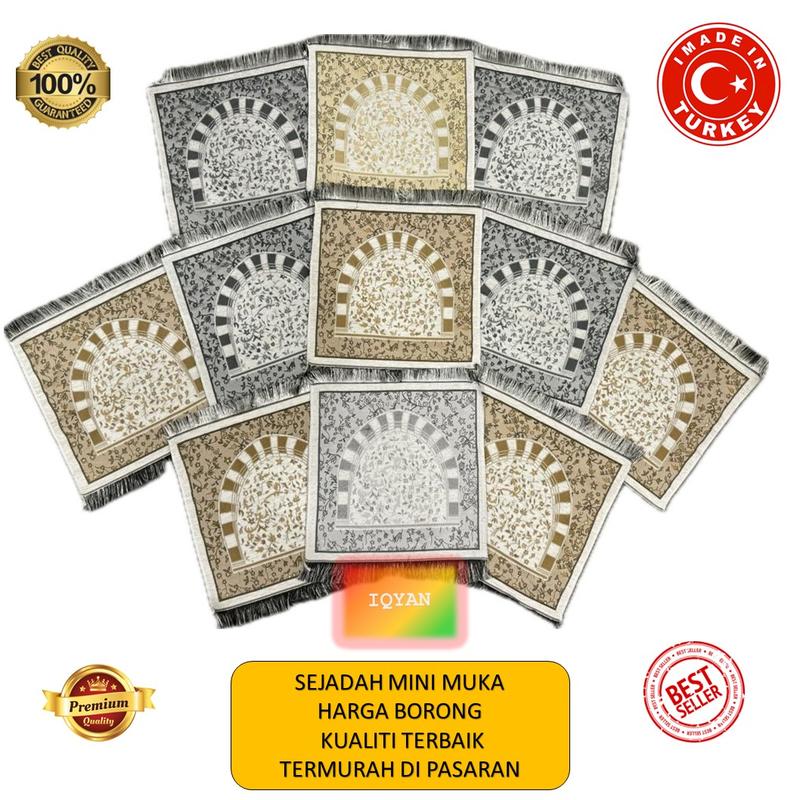 {100 pcs} SEJADAH MINI MUKA PENDEK Turki 35 x 35cm + Gift Bo - TikTok ...