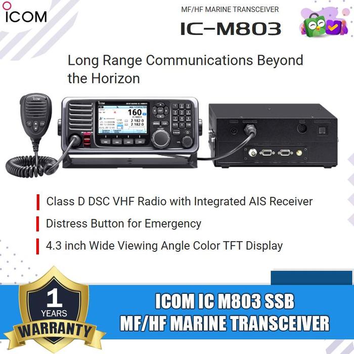 Promo Icom Ic M803 MF HF Marine With DSC Radio SSB MF/HF Icom Marine ...