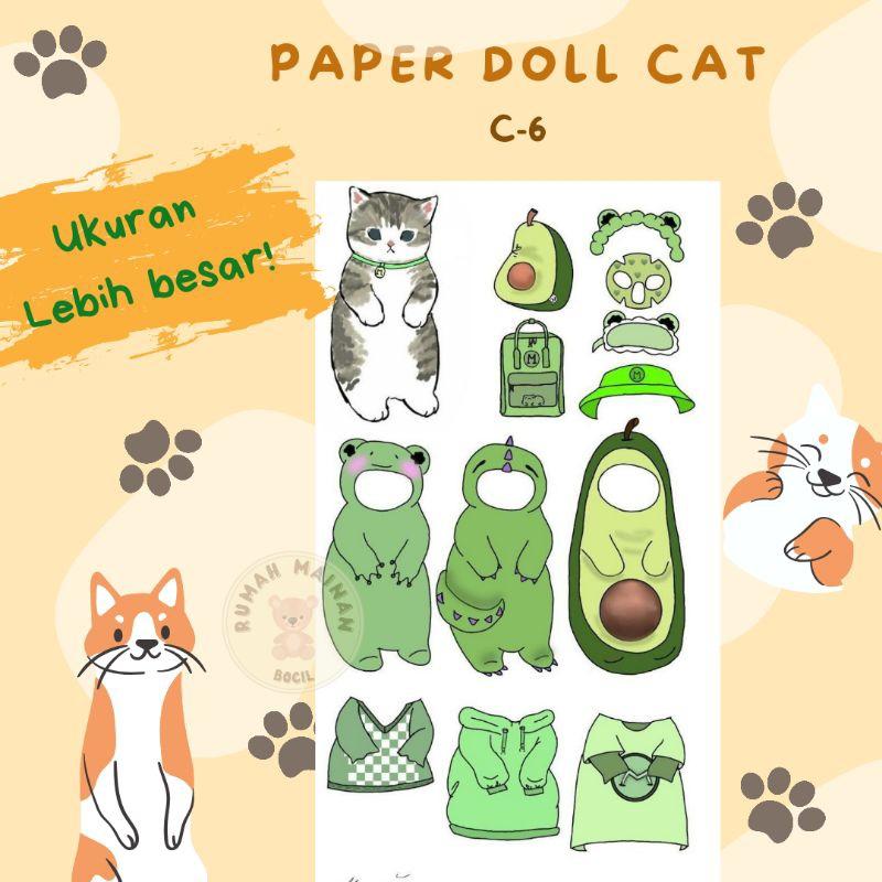 PAPERDOLL PAPER DOLL MAINAN KERTAS PAPER DOLL KUCING VIRAL MAINAN ...
