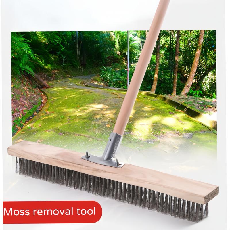 Floor Scrub Wire Brush Sikat lantai baja tahan karat dengan gagang ...