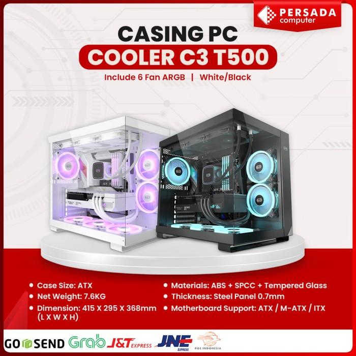 CASING PC COOLER C3 T500 / PCCOOLER C3 T500 Include 6 Fan ARGB - Shop ...