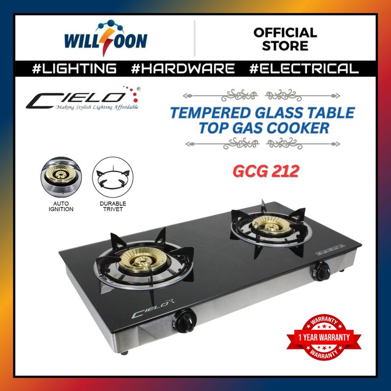 CIELO TEMPERED GLASS TABLE TOP GAS COOKER GCG212 #WILLSOON dapur ...