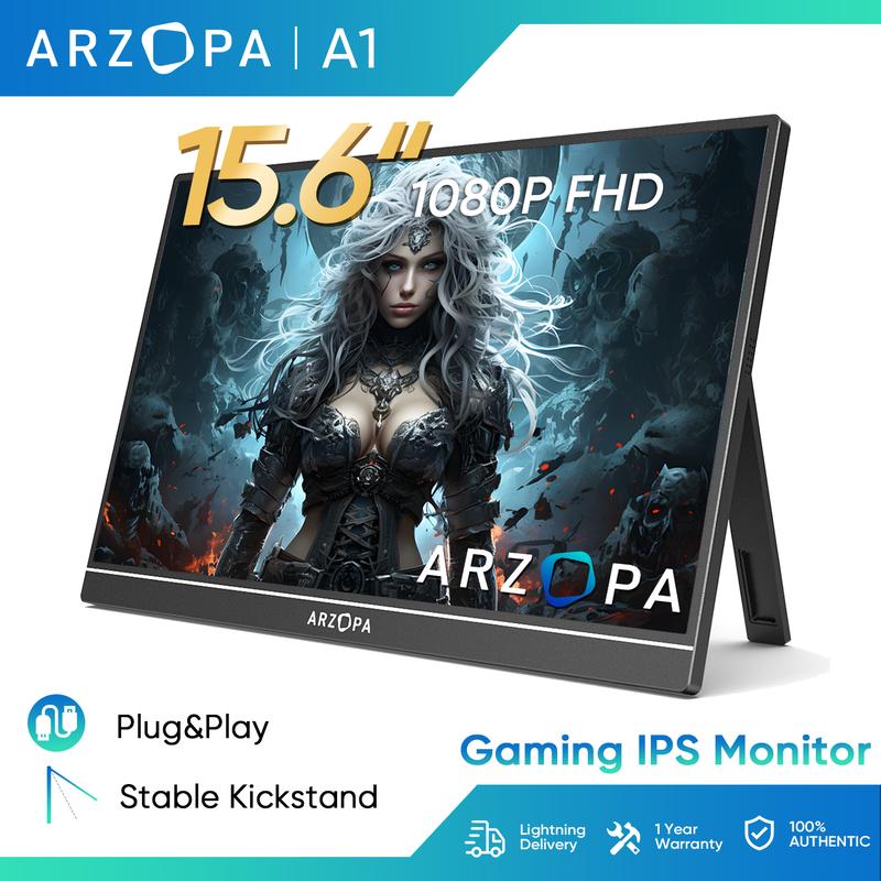 Arzopa A1 15.6'' FHD 1920*1080P Portable Monitor IPS Type US-C - TikTok ...