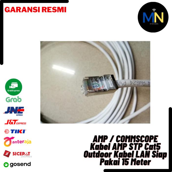 Jual Kabel AMP STP Cat5 Outdoor Kabel LAN Siap Pakai 15 Meter - Jakarta ...