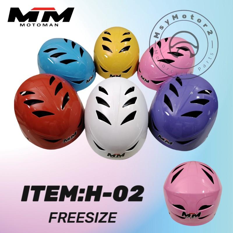 Motorcycle Helmet MTM H-02 Open Face Nutshell Helmet Freesiz - TikTok ...