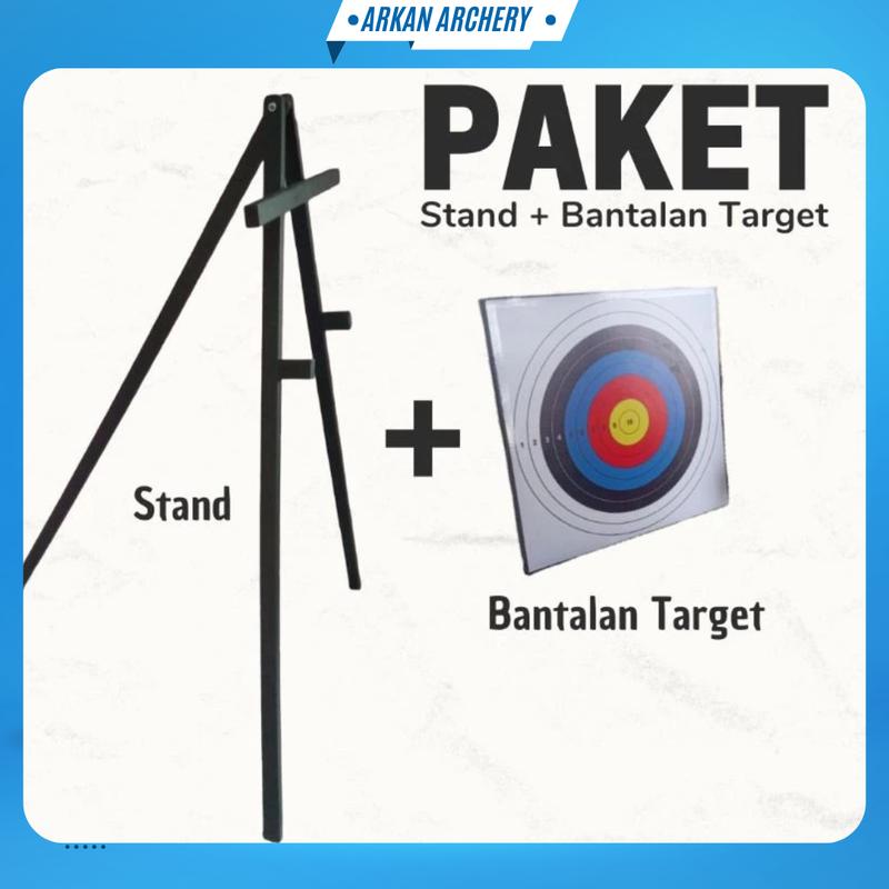 Stand Target Panah Kayu 3 Kaki Plus Busa dan Face Target - Shop | Tokopedia