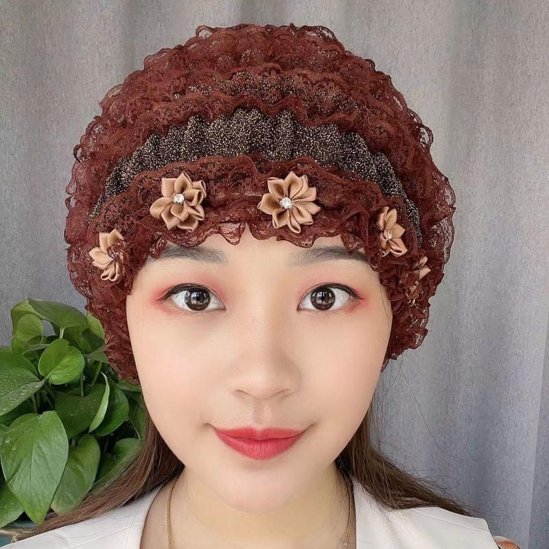 Penutup Tudung Rambut, Renda Bunga Baharu, Bernafas, Balutan - TikTok ...