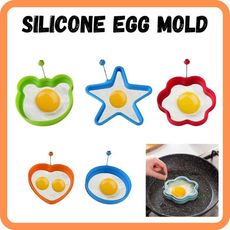 Ring Omelete Fried Egg Silicone Fried Egg Pancake Round Shaper - TikTok ...