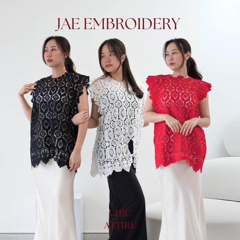 CHIC ATTIRE | JAE EMBROIDERY OUTER - Luaran Wanita Korea Bordir - Shop | Tokopedia