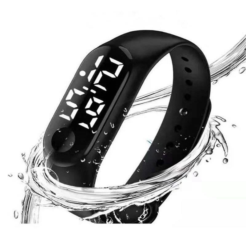 Jam Tangan Elektronik Gelang Digital, dengan Lampu LED, Fesyen ...