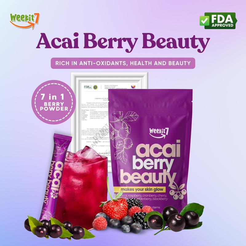 【Weekit7】Acai Berry Powder 7 in 1 Mixed Berries with Raspberry ...
