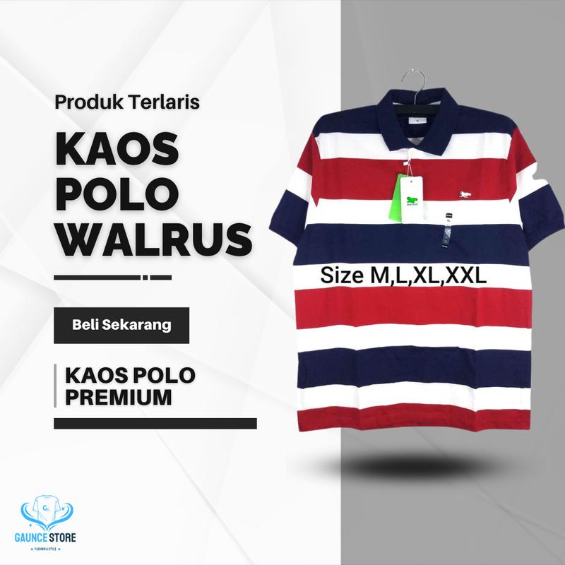 Kaos Polo Walrus Original Santai Pria - Brand Matahari - Hitam, - Shop ...