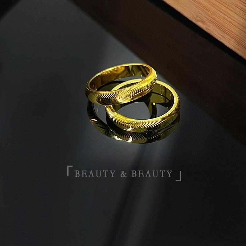 Rings Non Fading Cat's Eye Ring Plain Ring With Wavy Pattern - TikTok Shop Philippines