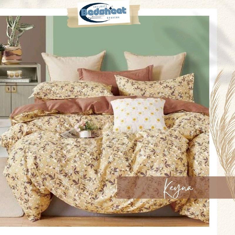 Sprei Set Katun Premium Karet Anti Geser Motif Aesthetic Ukuran 160x200 Free Sarung Bantal ...