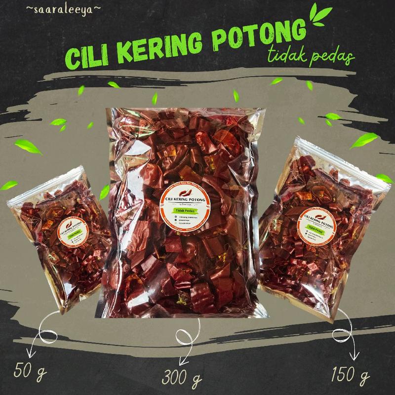 TIDAK PEDAS - CILI KERING SIAP POTONG 50g/150g/300g (PRE-CUT - TikTok ...