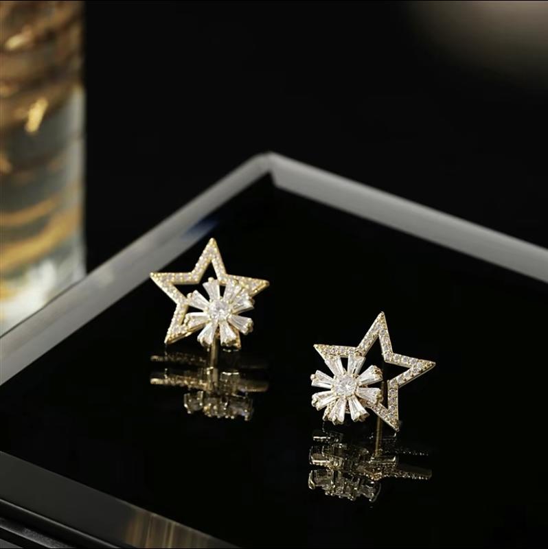 Rotating Star earings, unique design with, 925 silver needle - TikTok ...