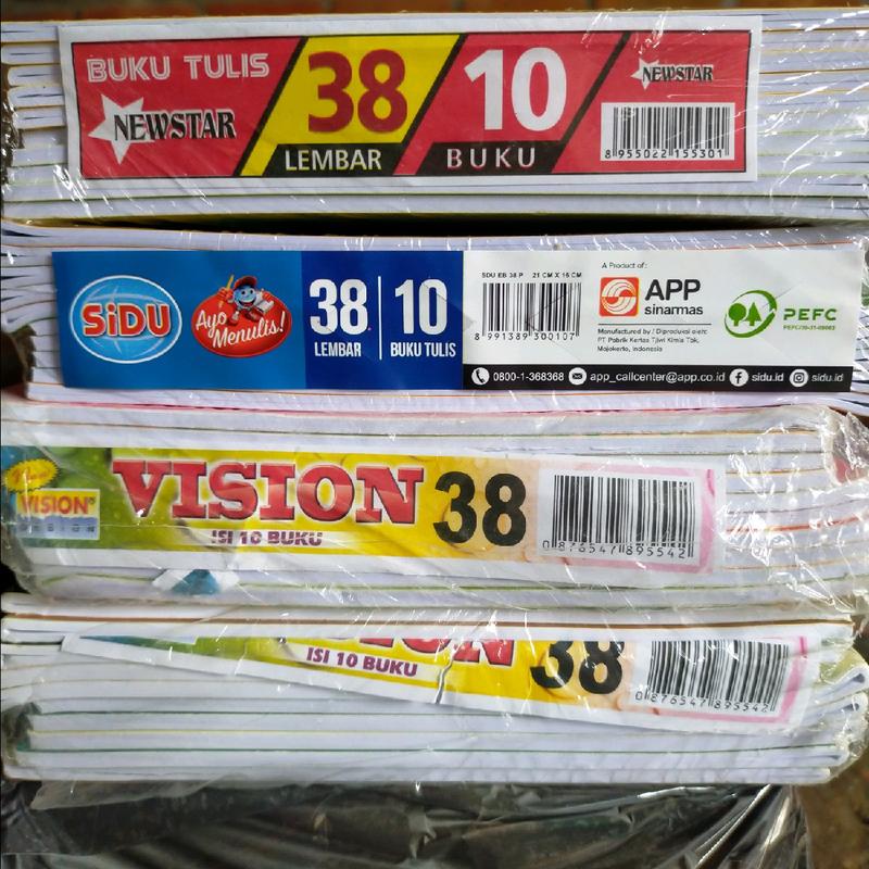 Buku Tulis Sidu/vision 38 PACK - Shop | Tokopedia