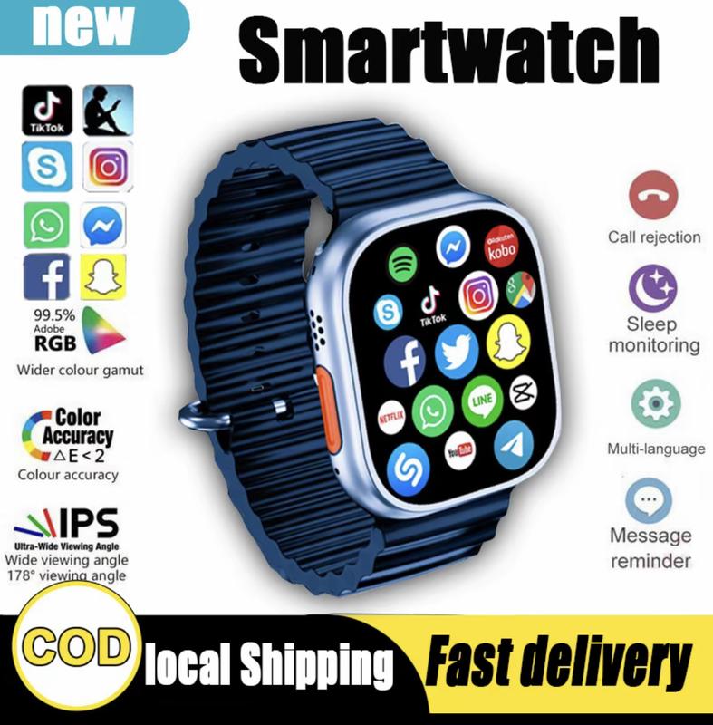 Jam Tangan Pintar Bluetooth, Menyokong Panggilan Suara, Kamera ...