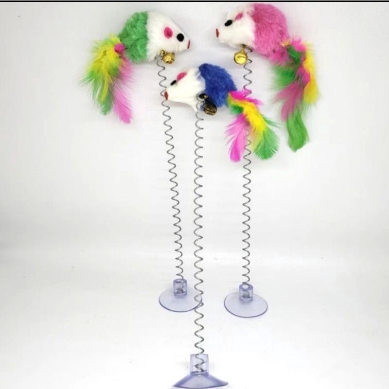 Mainan Kucing Anjing Cat Dog Toys Tikus Bulu Lonceng Tiang - - Shop ...