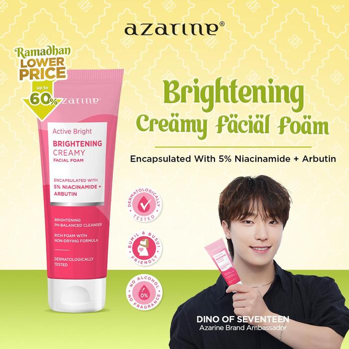 Promo Azarine Active Bright - Brightening Creamy Facial Foam 50gr ...