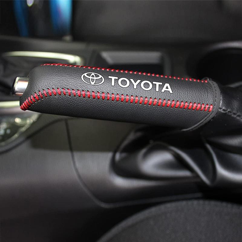 Car Handbrake Covers Auto Handbrake Grips Genuine Leather Cover ...