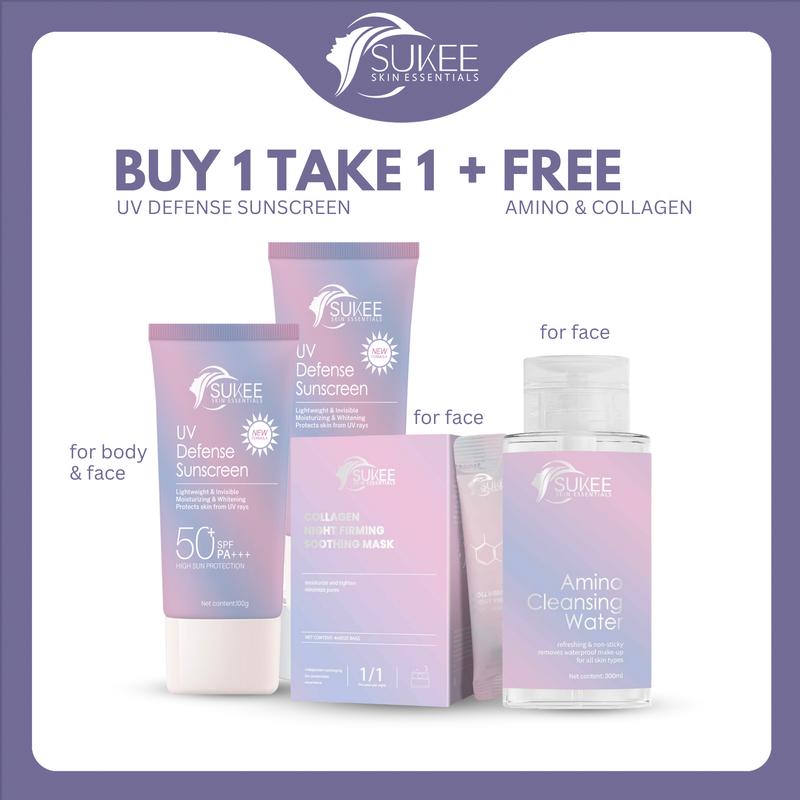 BUY 1 TAKE 1 SUKEE UV Defense Sunscreen with FREE 1 SUKEE Collagen ...
