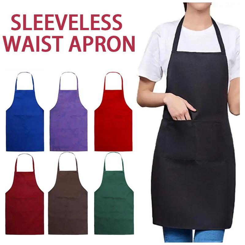 Adjustable Cooking Apron Unisex Waterproof Dust-proof New Solid ...