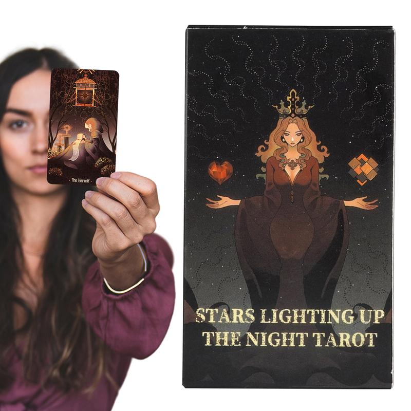 78Pcs Tarot Oracle Deck Night Tarot Divination Game Party Playing ...