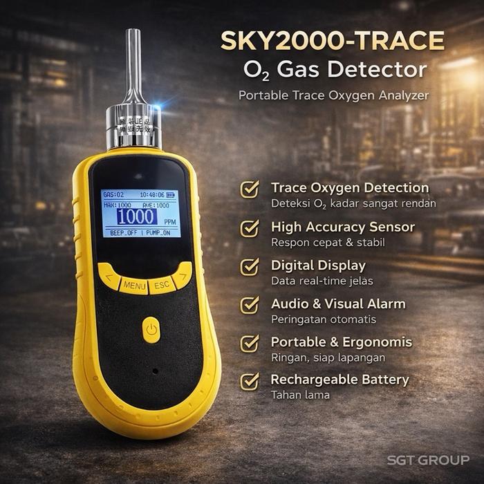 Jual SKY2000-TRACE O2 Gas Detector | Portable Oxygen Gas Analyzer ...