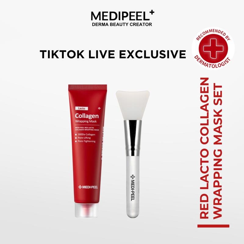 MEDIPEEL Red Lacto Collagen Wrapping Mask 70ml + Air Touch Silicon ...
