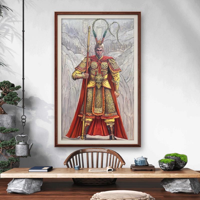 "Zhang Junlong Oil Painting" Qi Tian Great Sage Sun Wukong oil - TikTok ...