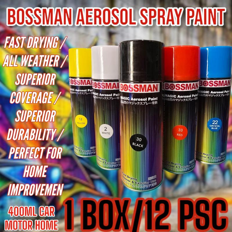 Bossman Aerosol Spray Paint - 400ml Car Motor Home [ 1 BOX 1 - TikTok ...