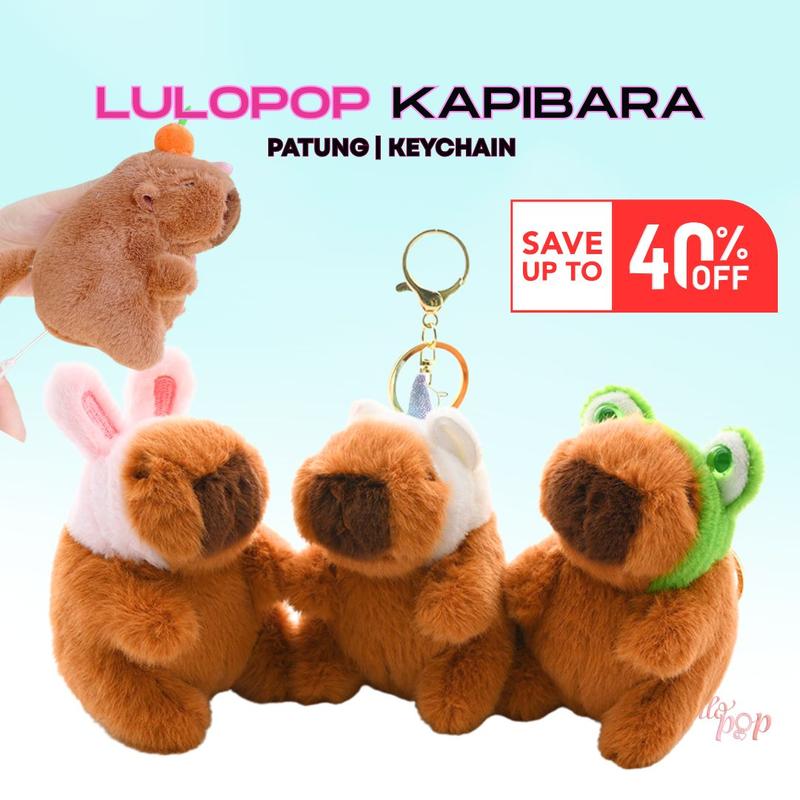 [PATUNG KAPIBARA] Keychain kunci anak patung kapibara, anak patung ...