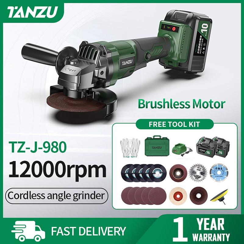 【Ready Stock】Tanzu TZ-J-980 MT-21V Brushless Cordless Angle Grinder ...